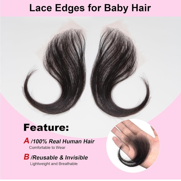 Hair | Hd Lace Edges Stripes Baby Hair Human Hair Fake Edges Hair ...